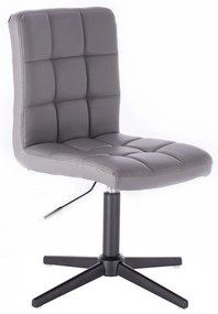 LuxuryForm DESIGN Otočná židle TOLEDO na černém kříži - šedá