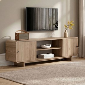 TV stolek v dekoru dubu ve světle přírodní barvě 180x52x34 cm Mirel – Nordure