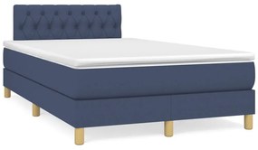 Box spring postel s matrací a LED modrá 120x190 cm textil 3270115