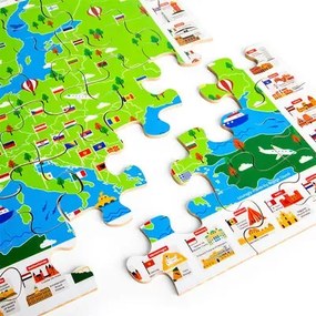 Bigjigs Toys Puzzle Evropské památky / od 2 let
