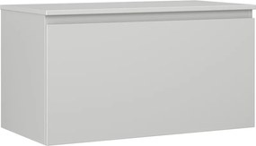 Mexen Orio, koupelnová skříňka 90 cm s horní částí, 1 zásuvka, šedá matná, 91A10-09047-1-BFC62