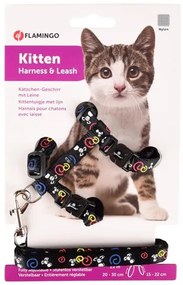 Postroj kitten nylon s vod. Sportiv - černý Flamingo 1,00 x 120 cm