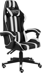 vidaXL Herní židle černo- umělá kůže [20525] Barva: Bílá
