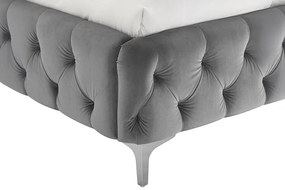 Designová postel Rococo 180 x 200 cm šedý samet