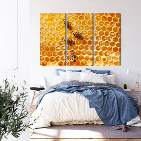 Vícedílný obraz Včely Na Plástev Nedostatek Nedostatek Přírodní plátno 120x80