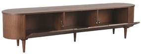 LABEL51 dřevěný TV stolek OLIVA tmavý 55x220 cm ME-70.007