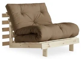 sofa ROOT by Karup - 90*200 cm raw (bezbarvé) + futon mocca 755