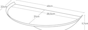 Černá kovová police 40 cm Tower – YAMAZAKI