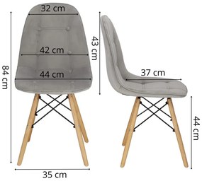 Designová židle SPRINGOS MILANO SOFT šedá