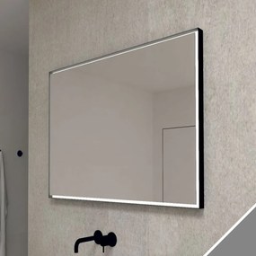 Comodo Zrcadlo ve stříbrném kovovém rámu s LED osvětlením po obvodu Nikoletta LED 14 ALU Typ: dotykový vypínač, Rozměry (cm): 60x65 - (Nikoletta LED 14/60 TS ALU)