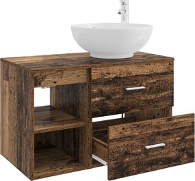 Sada koupelnového nábytku 2 ks Staré dřevo Kompozitní dřevo 3403918