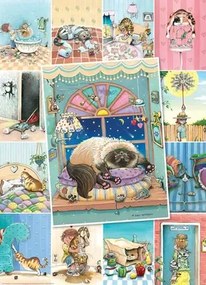 EUROGRAPHICS Puzzle Kočičí život XL / 500 dílků