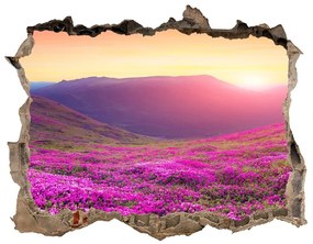 Wallmuralia Nálepka fototapeta 3D výhled Růžové kopečky 95x64 cm