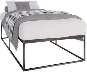 Kovová postel Scala - 200x100, v46 cm - Černá