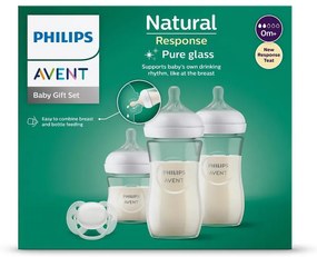 Avent Novorozenecká startovní sada Natural Response skleněná SCD878/11 Philips