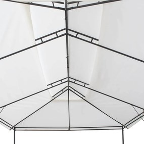 Zahradní altán se závěsy 600 x 298 x 270 cm bílý 180 g/m² 310073