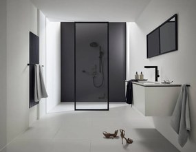 Hansgrohe Pulsify Select S, sprchová sada 105 3jet Relaxation EcoSmart se sprchovou tyčí 90 cm, matná černá, HAN-24171670