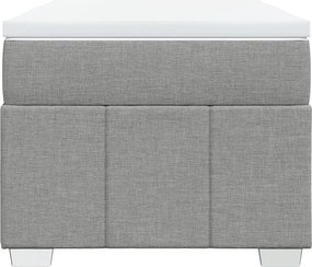 Box spring postel s matrací světle šedá 80 x 200 cm textil 3285428