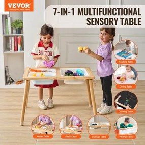 Kids Sensory Stůl Hrací stolek s pískem a vodou s 1 papírovou rolí 3 úložnými
