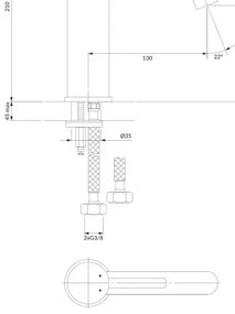 OMNIRES Y1213MAXCR - Umyvadlová baterie Y 21 cm lesklý chrom