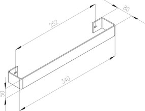 Sapho Colonna držák ručníků 298 x 74 mm na otopné těleso nerez mat IRPA12