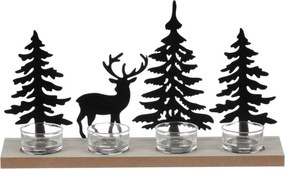 Adventní svícen černý JS456 BK