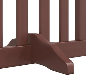 Zábrana pro psy s dvířky skládací 10 panelů hnědá 800 cm topol 3155691