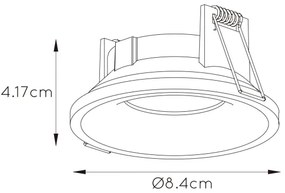Lucide09923/01/30-Koupelnové podhledové svítidlo ZIVA 1xGU10/50W/230V IP44 černá