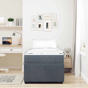 Rám postele Tmavě šedá 90 x 190 cm textil 3398335