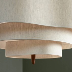 MARKET SET Oblázková textilní závěsná lampa krémová Ø 78 cm