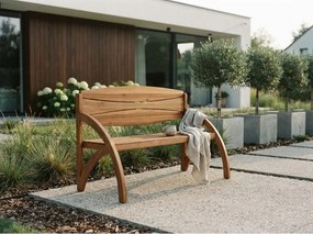Hnědá dřevěná zahradní lavice Hadia – Garden Pleasure