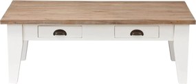 Stolek - lavice Milton white&amp;natural 130x75x45cm