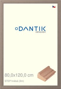 DANTIK rámeček 80x120 | STEP hnědá (Plexi Čiré)