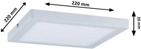 Paulmann 70870 Atria, stropní LED svítidlo, 20W LED 2700K stmívatelné, bílá, 22x22cm