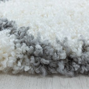 Ayyildiz, Kusový koberec Salsa Shaggy 3201 cream, 80x250, bílá, ložnice