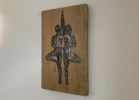 Li-Go "Souznění" světelný obraz 230V 38x62cm provedení povrchu: dub světlý