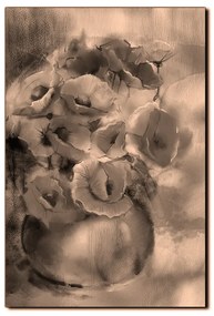 Obraz na plátně - Akvarel, kytice máků, reprodukce- obdélník 7270FA (100x70 cm)