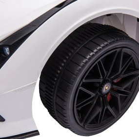 Dětské autíčko HOMCOM Lamborghini, s dálkovým ovládáním, 3 rychlosti, bezpečnostní pásy, hudební (MP3/USB) světlo, nosnost 25 kg, pro 37-60 měsíců, b…