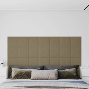Nástěnné panely 12 ks cappuccino 30 x 30 cm umělá kůže 1,08 m² - Default Title