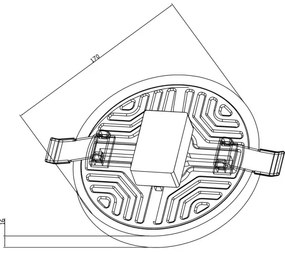 Top Light POLAR K 22 - LED Podhledové stropní svítidlo LED/22W/230V