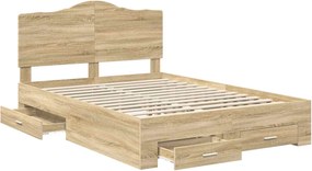 Rám postele s čelo Sonoma dub 150 x 200 cm Kompozitní dřevo 3413589