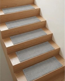 Šedé nášlapy na schody v sadě 16 ks 25x65 cm Silio – Vitaus