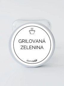 Samolepka na kořenky GRILOVANÁ ZELENINA bílá 5 cm základní písmo