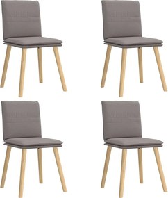 Jídelní židle 4 ks taupe textil 3315361