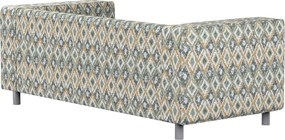 Potah na pohovku IKEA  Klippan 2-místná barva modrá látka pletený vzor, vzorované