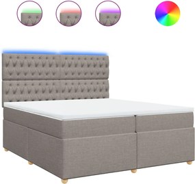 Box spring postel s matrací taupe 200x200 cm textil 3293698