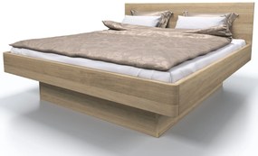 Vlastní výroba Dubová postel Pegas s úložným prostorem