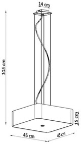 Sollux SL.0774 - Lustr na lanku LOKKO 5xE27/60W/230V 45 cm černá