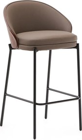 Hnědá barová židle (výška sedáku 65 cm) Eamy – Kave Home