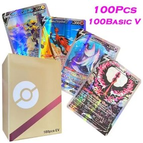 Pokémon holografické karty, různé sady, anglická verze Varianta: 100 kusů (100 basic V, With V UNION)